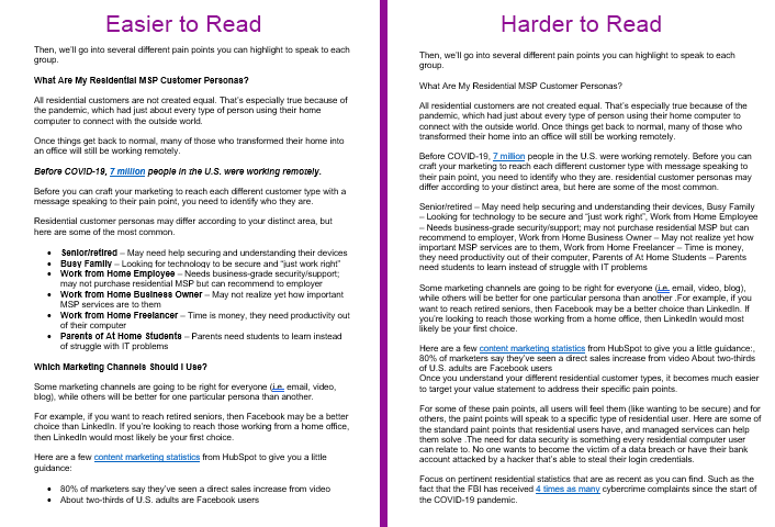10 Ways to Make Your MSP Site Content Much Easier to Read | Tech Blog ...